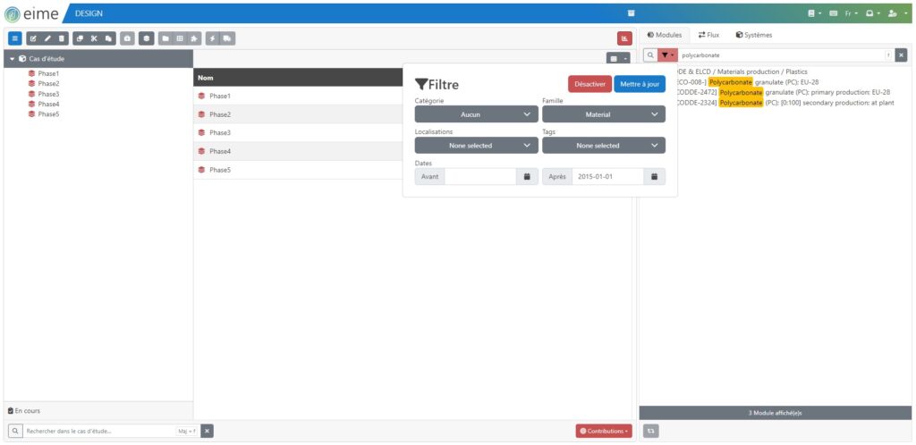 EIME - Logiciel ACV et Eco-conception - Bureau Veritas CODDE